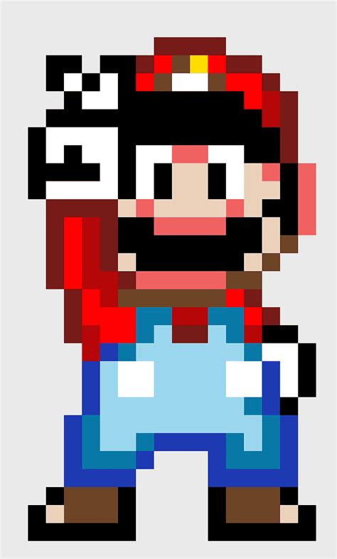 Super Mario Bros Pixel Art 16 Bit Mario Sprite Super Nintendo