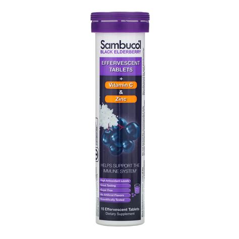 Sambucol Black Elderberry Effervescent Tablets 15 Effervescent