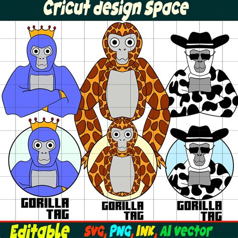 Gorilla Tag Editable Svg Gorilla Tag Png Vinyl Sticker To Print