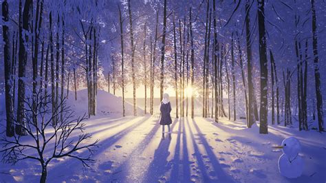 Snow Anime Wallpapers Top Free Snow Anime Backgrounds Wallpaperaccess