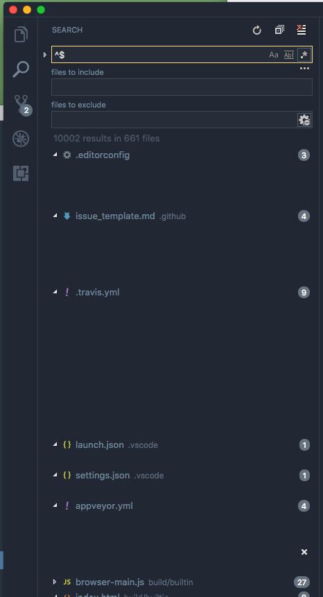 Lack Of Information When Searching For Empty Lines Issue Microsoft Vscode GitHub