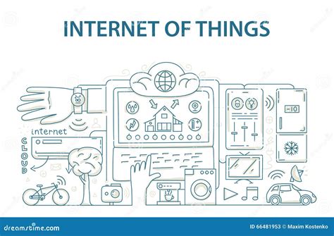 Internet Of Everything Iot Concept Vector Illustration Of Connected Devices Represented By