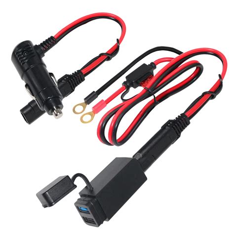 Quick Disconnect Plug To Dual Usb Ports Quick Charge V A V A Sae To Usb Adapter