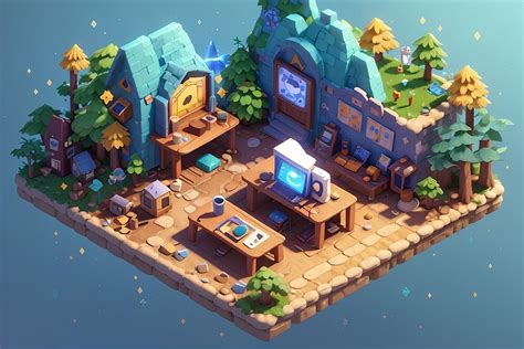 Premium Photo Very Detailed Tiny Cute Video Game Developer