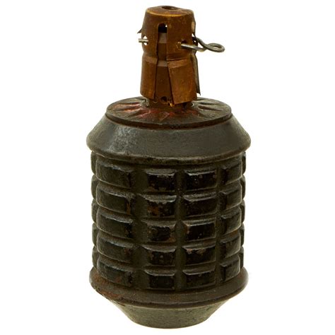 Original Japanese Wwii Type 97 Inert Fragmentation Hand Grenade With F