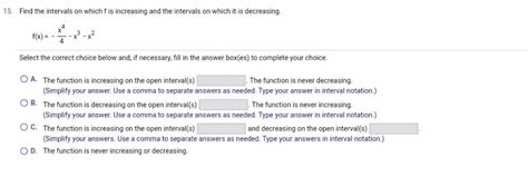 Solved Find The Intervals On Which F Is Increasing And Chegg