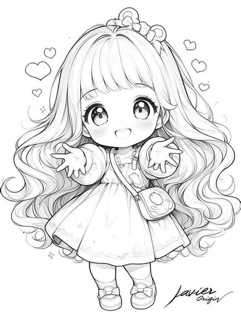 Muñecas Kawaii Para Colorear E Imprimir Manualidades De Dibujo