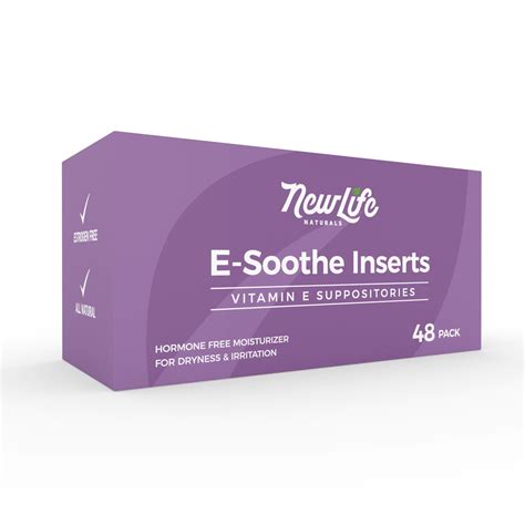 Newlife Naturals Vitamin E Suppositories For Women Vaginal Dryness