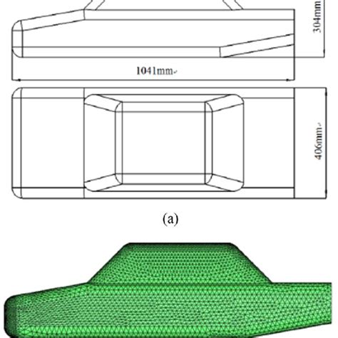 A Model Size And B Model Mesh Download Scientific Diagram