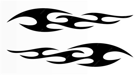 Premium Vector Black Fire Flame Hot Rod Fire Tribal Flames Vector