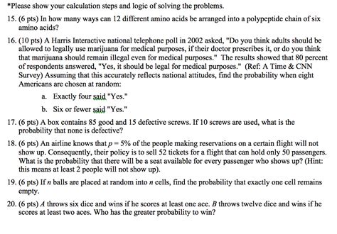 Solved Show Your Calculation Steps And Logic Of Solving The