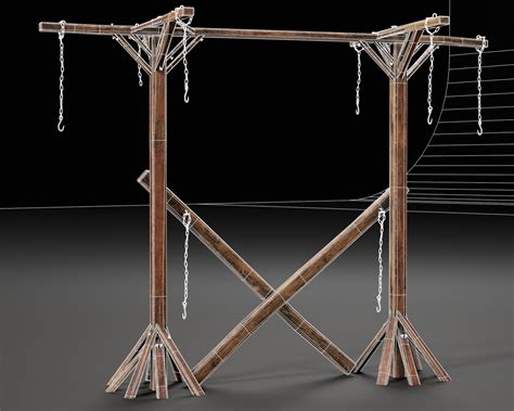 3d Medieval Gallow Pole Turbosquid 2358005
