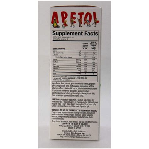 Apetol 6fl Oz 180ml Pdl Pharmacy