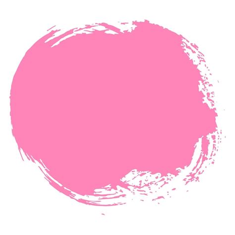Premium Vector Pink Circle With A Large Brush In The Middle