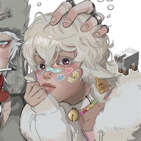Couple Matching Icons Wolf And Lamb In 2025 Cartoon Profile Pics