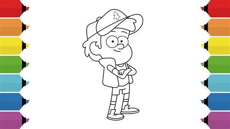 Gravity Falls Coloring Pages Dipper 2025