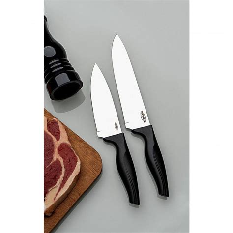 Faca Para Carne 6 Polegadas 275 Cm Inox Cabo Preto Linha Cross Preto Brinox Em Promoção