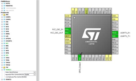 stm32l053 uart transmit doesn t work stmicroelectronics community