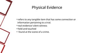 Classification Of Evidence In Forensic Sciencepptx