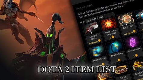 Dota 2 Items List Guide To In Game Gear Hawk Live