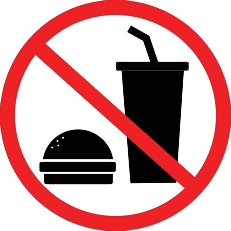 No Food And Drink Prohibition Sign Icon