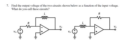Solved Find The Output Voltage Of The Two Circuits Shown Chegg