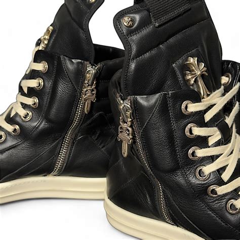 Chrome Hearts X Rick Owens Geobasket Sneakers Black Young