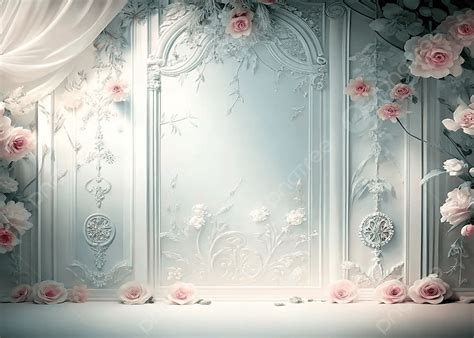 Elegant Wedding Backdrop With Floral Decorations Hd Photo Background