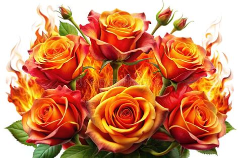Intricate Fire Roses A Stunning Display Of Vibrant Colors And Dramatic