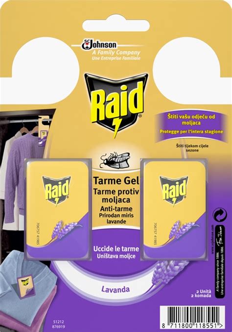 Raid Lavender Gel Moths 2 Pc S C Johnson Italy Srl Home Insecticides And Anti Mosquito Nets