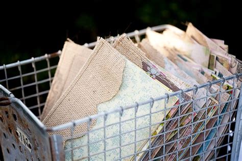 Diy Wedding Programs From Burlap And Vintage Patterned Paper