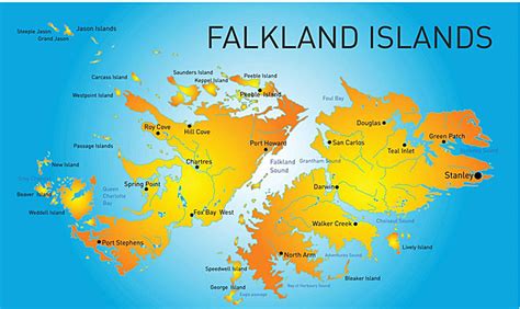 Map Of Falkland Islands Falkland Islands Stanley Regions Vector