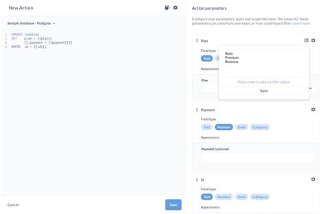 Custom Actions Metabase Documentation