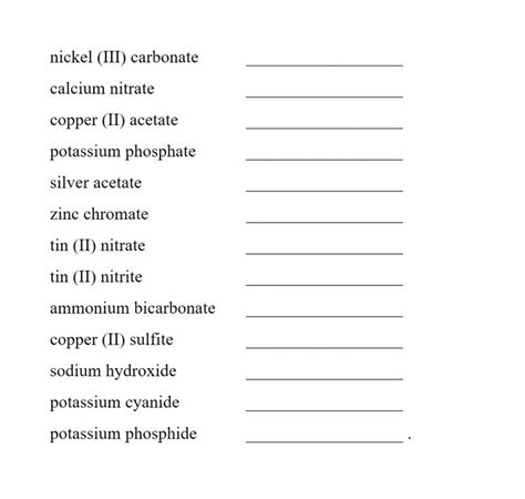 Polyatomic Ions Practice Worksheet Printable Pdf Template