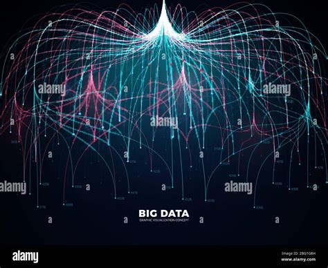 Complex Information Big Data Visualization Abstract Futuristic Energy