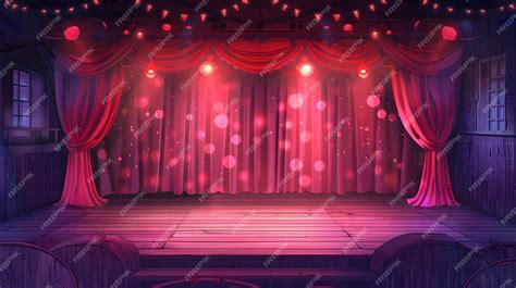 Premium Photo A Stage With A Curtain That Says Quot The Name Of The