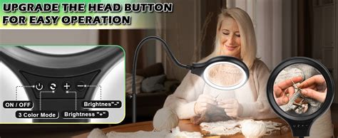 10x 30x Large Floor Magnifying Glass With Light And Stand