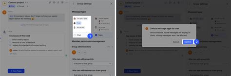 switch message type in a group