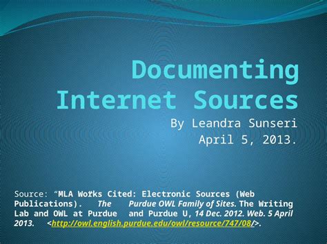 Pptx Documenting Internet Sources Dokumentips