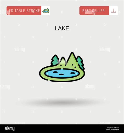 Lake Simple Vector Icon Stock Vector Image And Art Alamy
