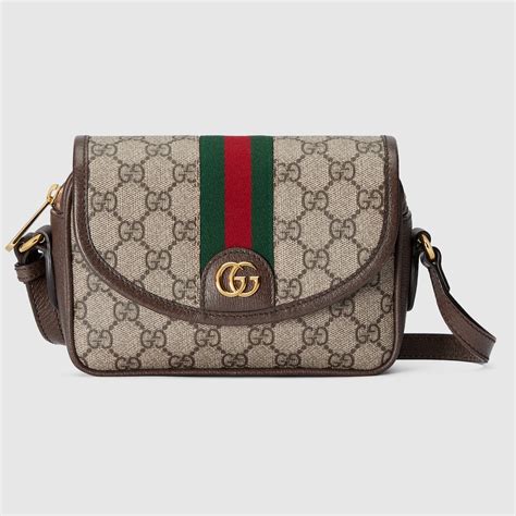 Ophidia Mini Shoulder Bag In Beige And Ebony Gg Supreme Gucci® Se