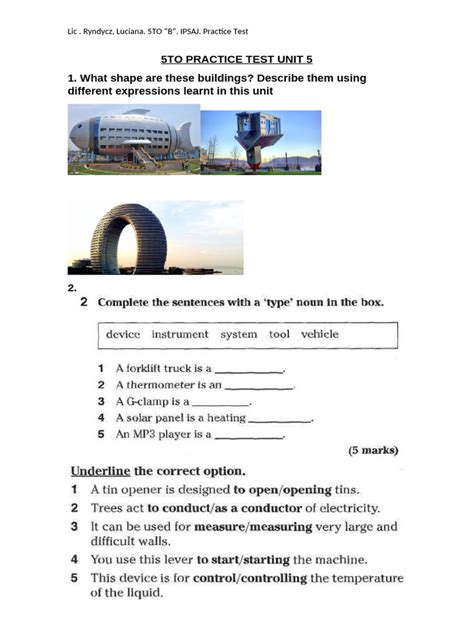 5to Unit 5 Practice Test Guide Pdf