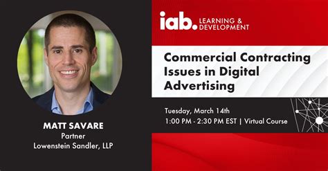 Iab On Linkedin Join Matthew Savare Of Lowenstein Sandler Llp As He