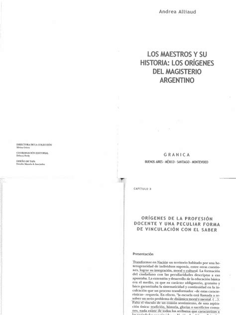 Los Maestros Y Su Historia Pdf