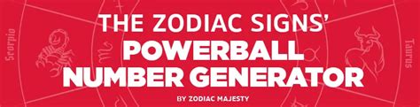 Powerball Number Generator Zodiac Majesty