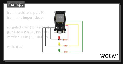 Feux De Circulation Wokwi Esp32 Stm32 Arduino Simulator