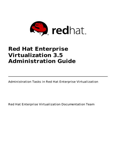 Red Hat Enterprise Virtualization 35 Administration Guide En Us Pdf Trademark My Sql