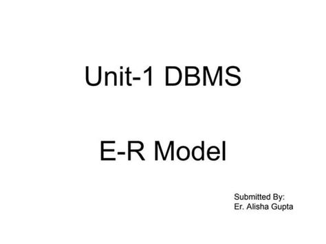 Er Model Ppt Pptx Databases Computer Software And Applications