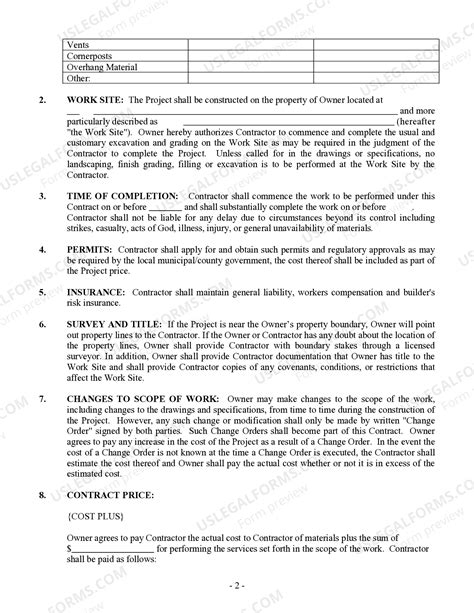 Siding Contract Template