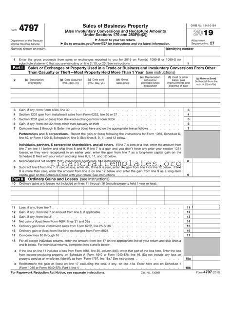 Blank Irs 4797 Pdf Form ️
